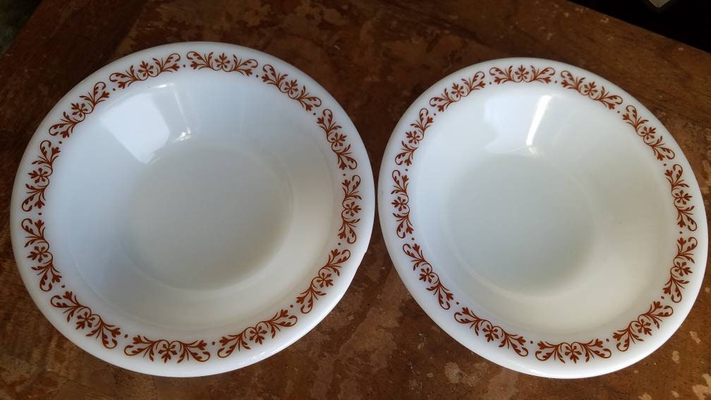 Vintage Pyrex Bowls Copper Filigree - Etsy