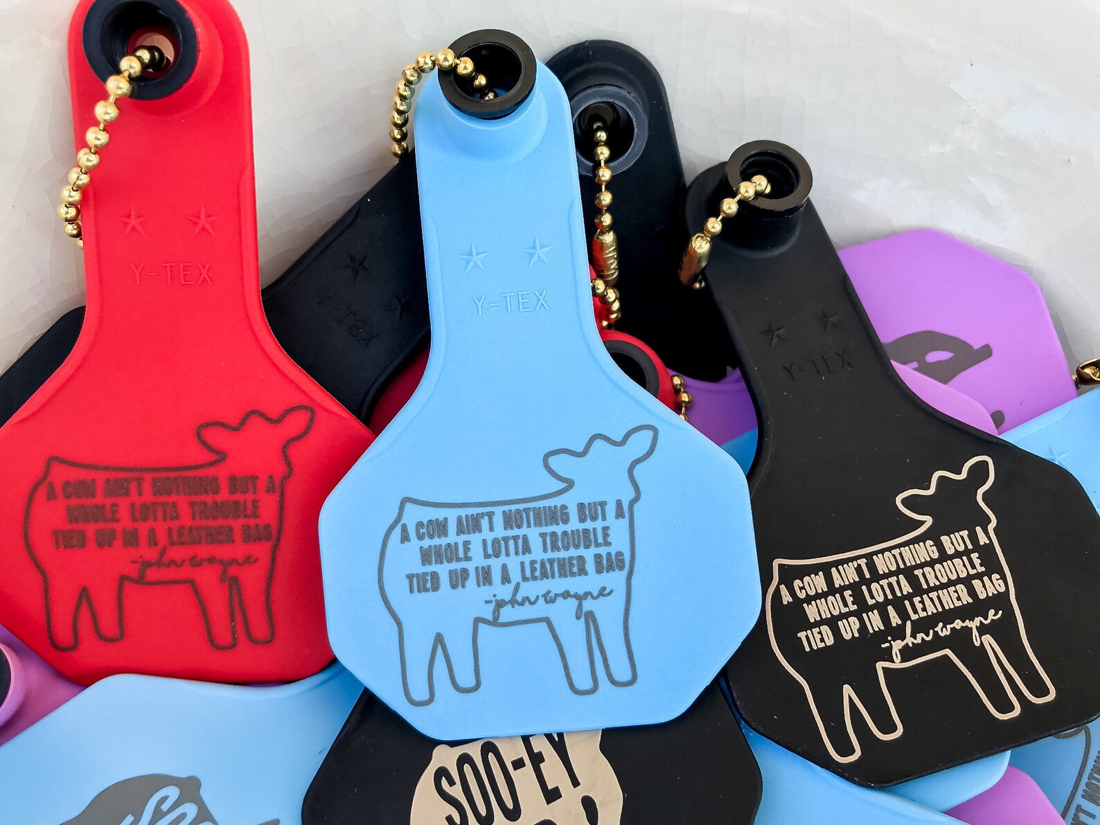 Custom Ear Tag Key Chain Perfect for Save the Dates | Etsy