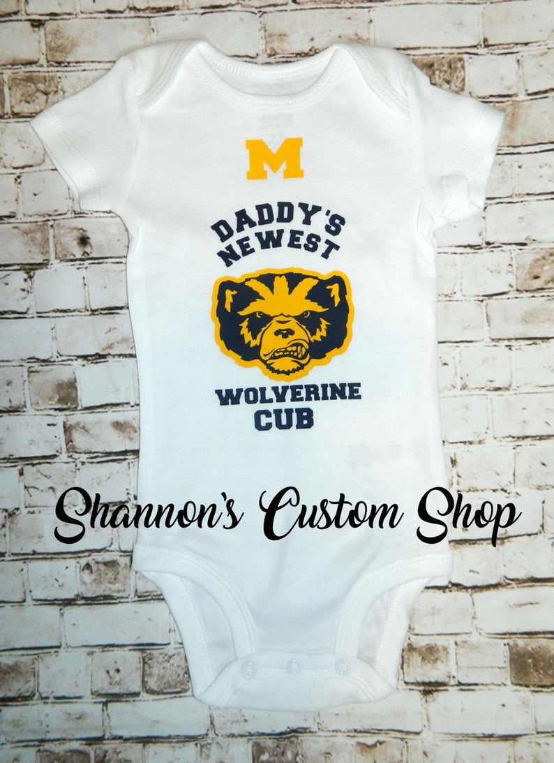 Michigan Wolverine Body Suit. Michigan Football. Michigan Onsie ...