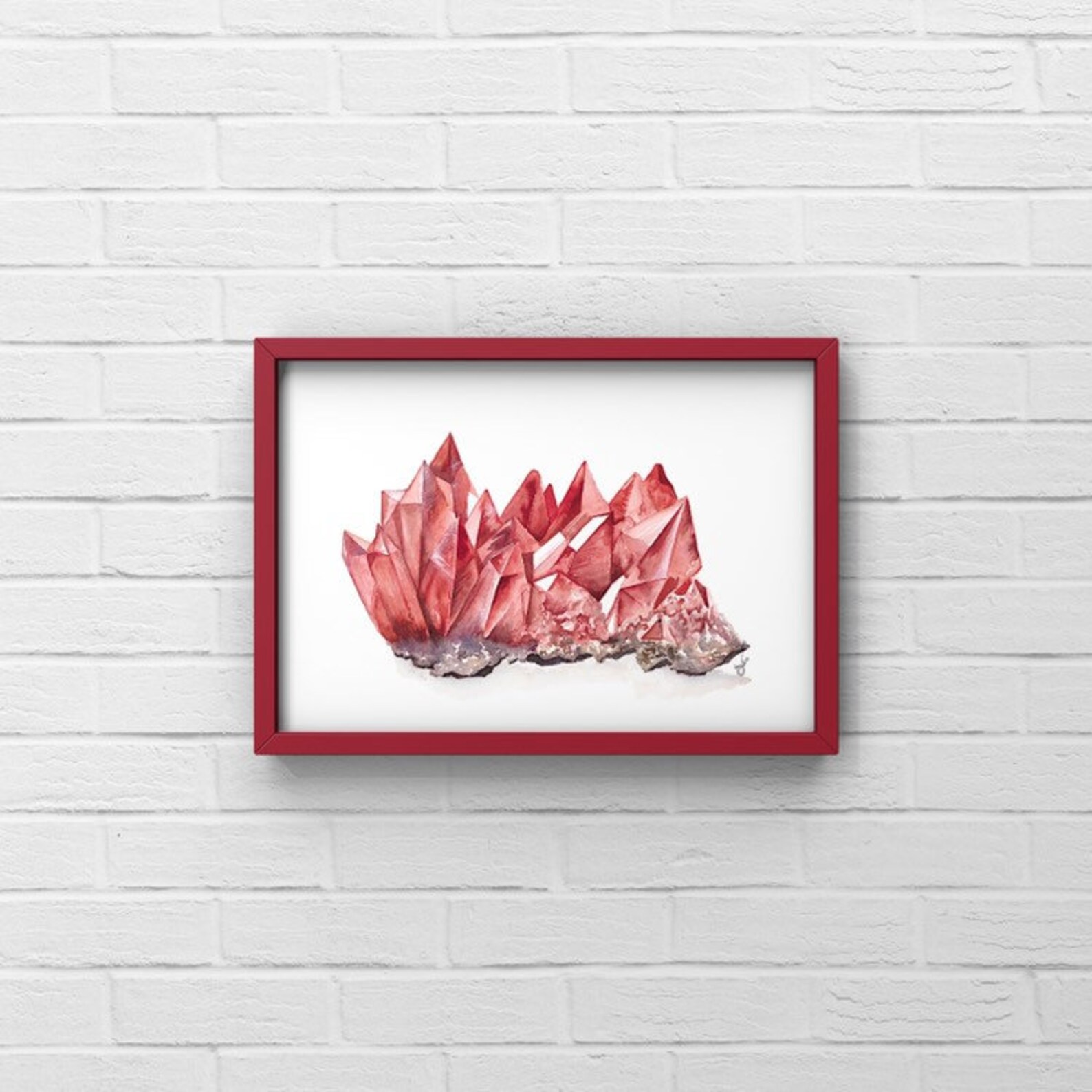 Ruby Print - Birthstone Art| Large Wall Art| July Birthstone| Red Ruby ...