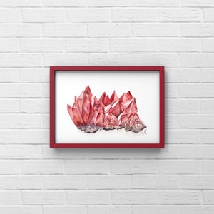 Ruby Print - Birthstone Art| Large Wall Art| July Birthstone| Red Ruby ...