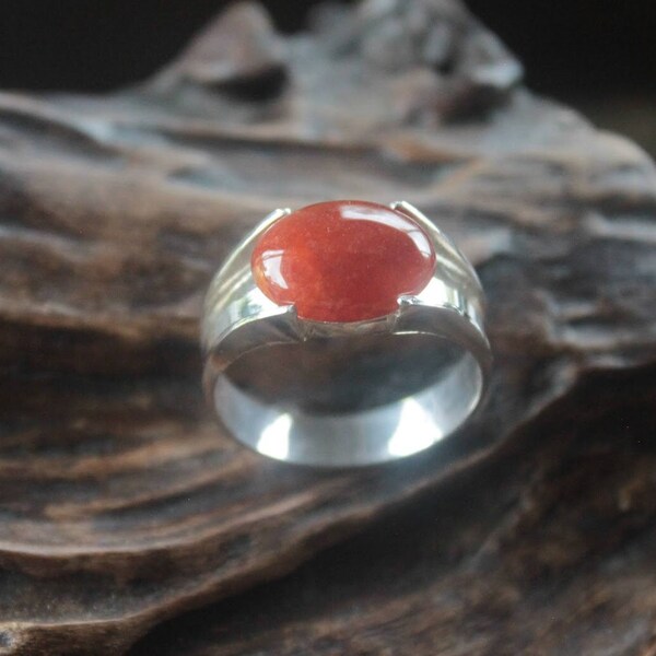 Red Jade Ring - Etsy