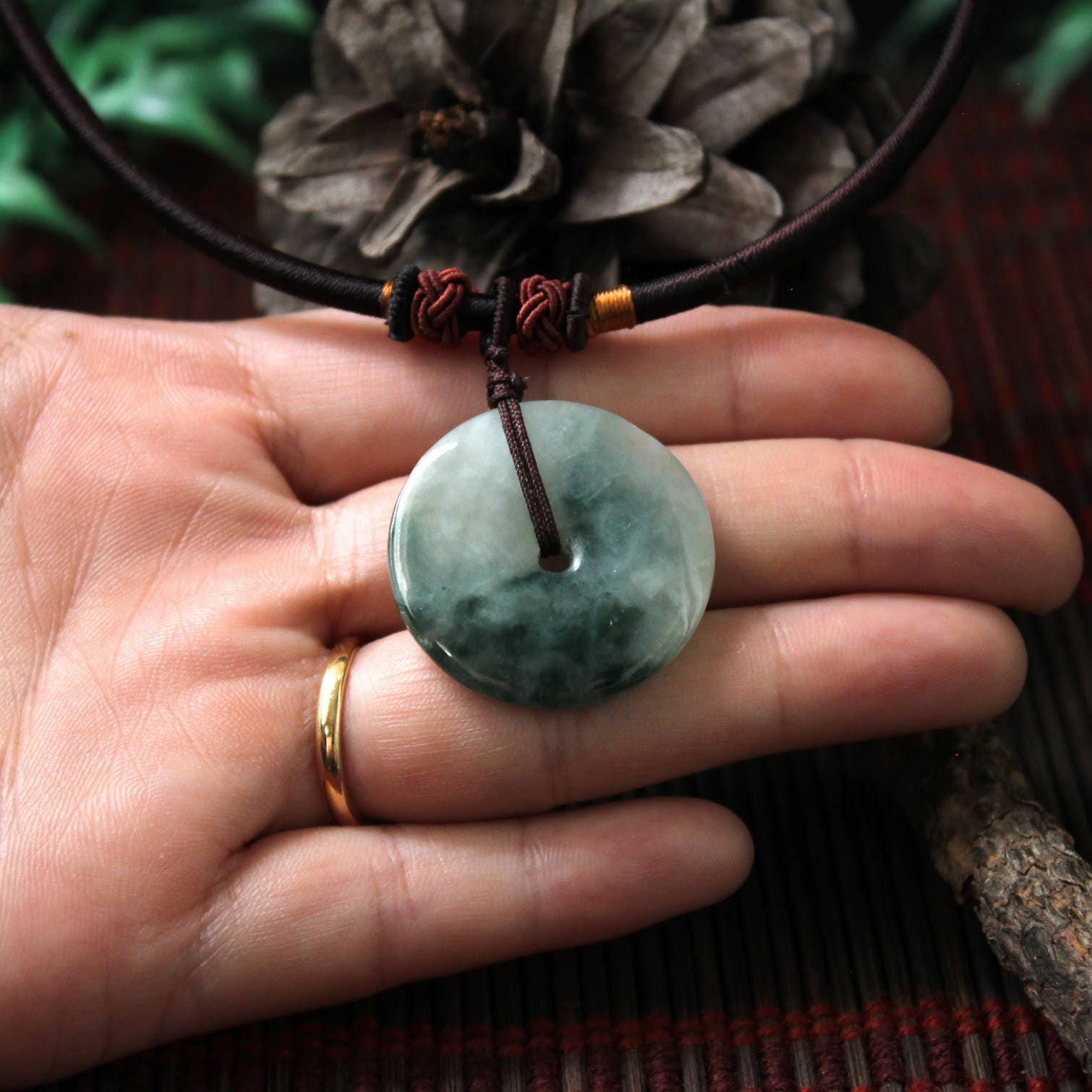 Green Forest-moss-in-snow Jadeite Jade grade A - Etsy