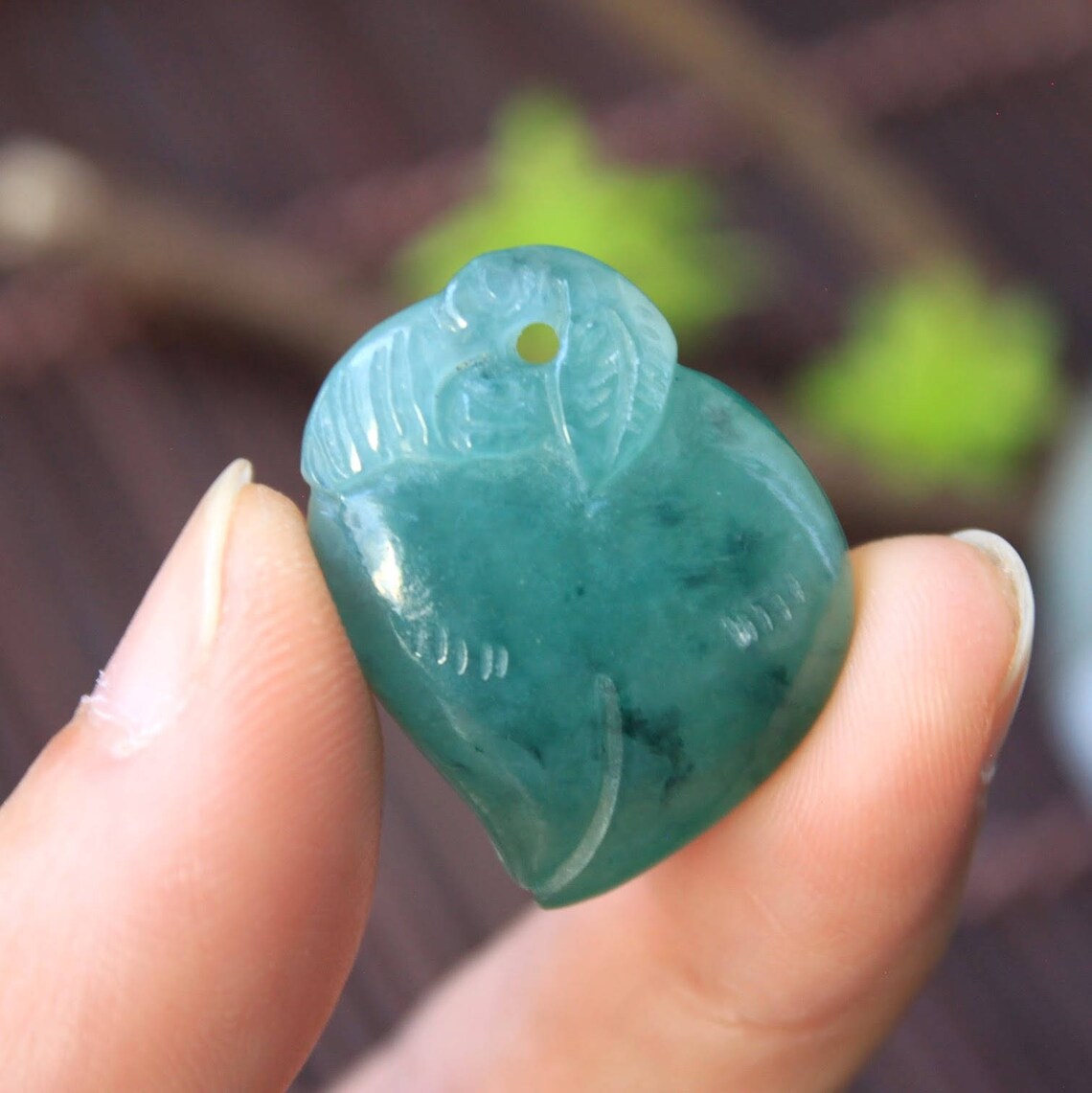 Semi-translucent Green Jadeite Jade grade A Gemstone Carved | Etsy