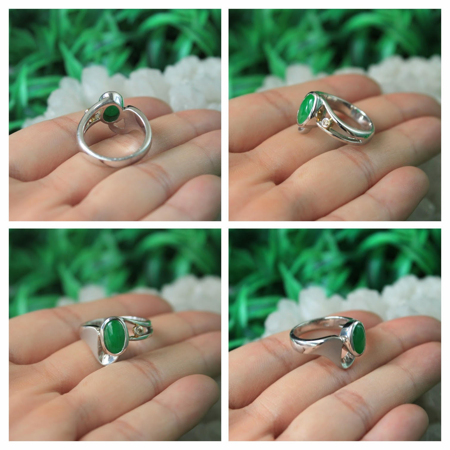 High Quality Perfect-green Jadeite Jade grade A and Diamond | Etsy