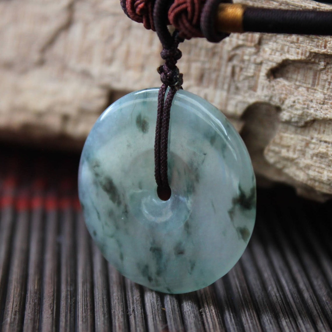 Very Icy Moss-in-snow Jadeite Jade grade A bi - Etsy