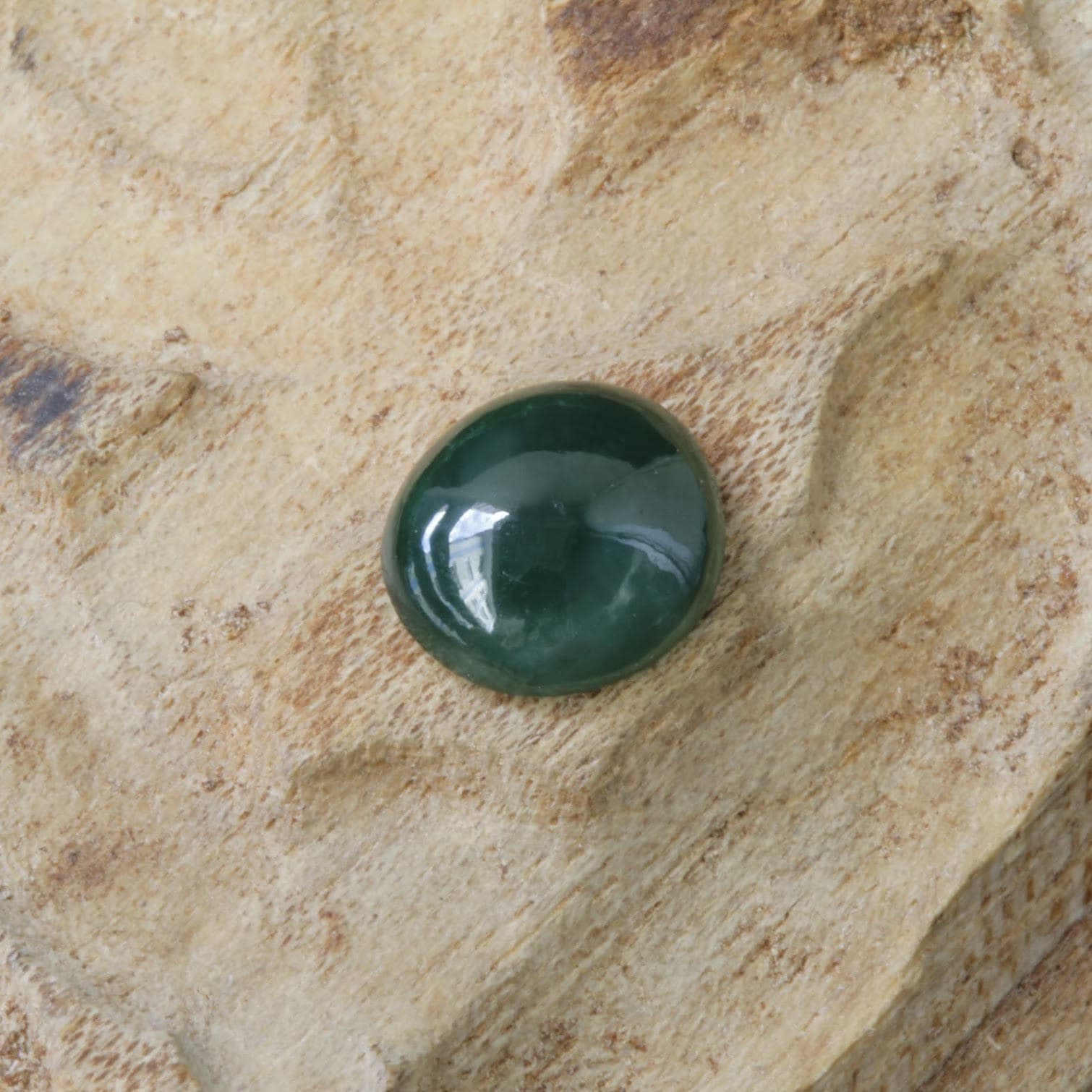 1.5 Ct. Imperial-dark Green Jadeite Jade grade A Cabochon Gemstone ...