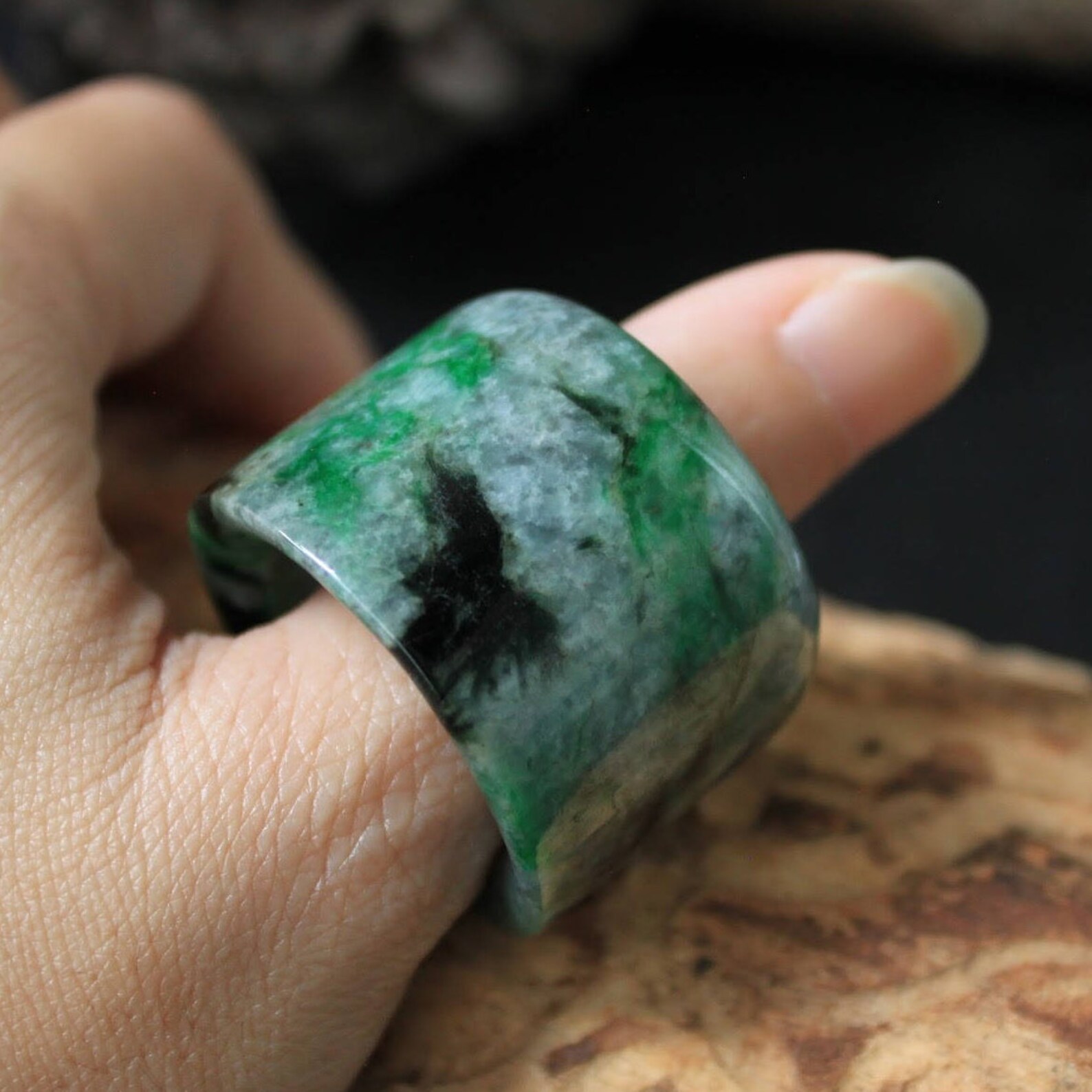 The Emperor's Thumb Ring, Rare: Antique Chinese Style, Four Colored ...