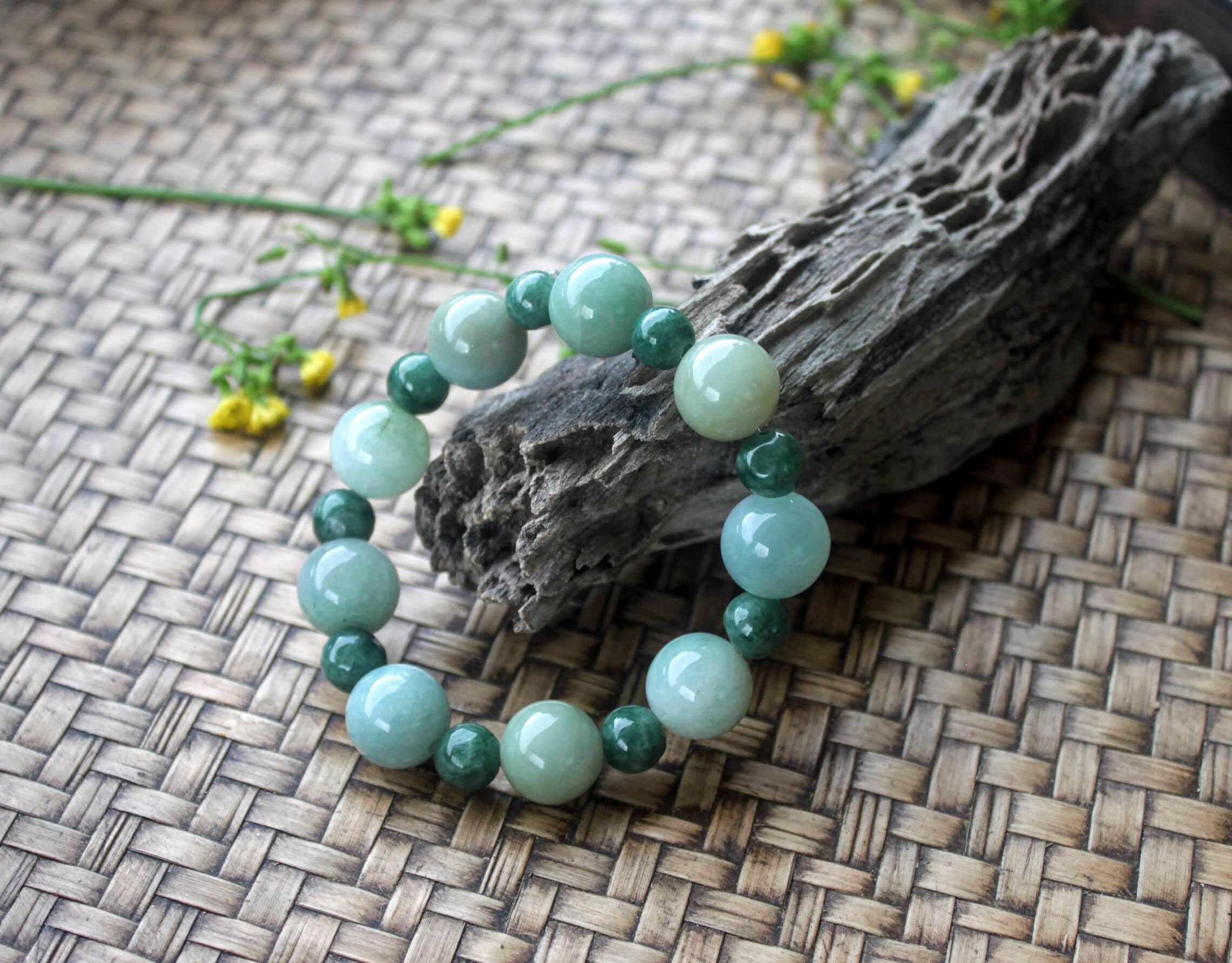 Celestial Companion, Highlighted Light Green With Dark Green Jadeite ...