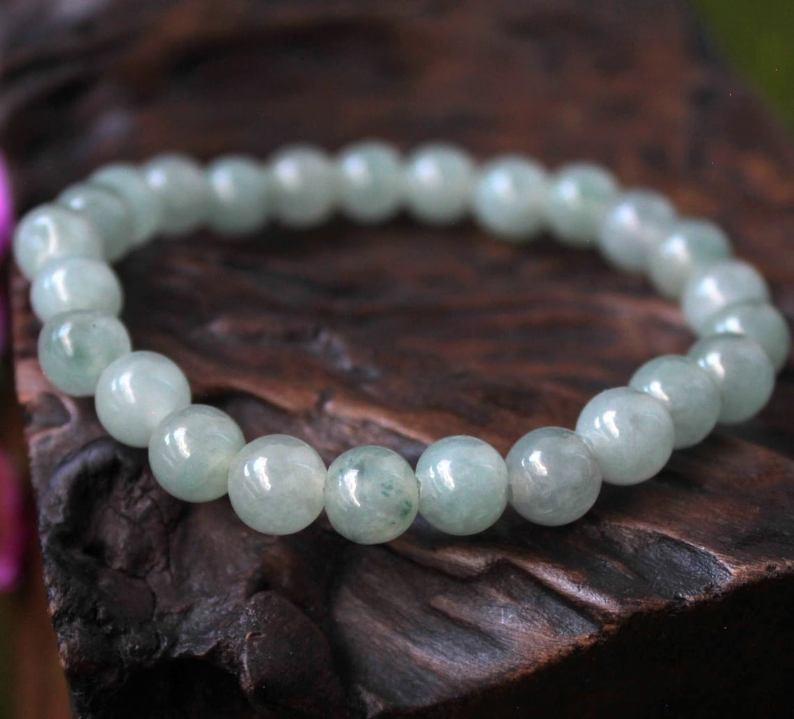 Very Light Apple Green With Icy White Jadeite Jade grade A - Etsy