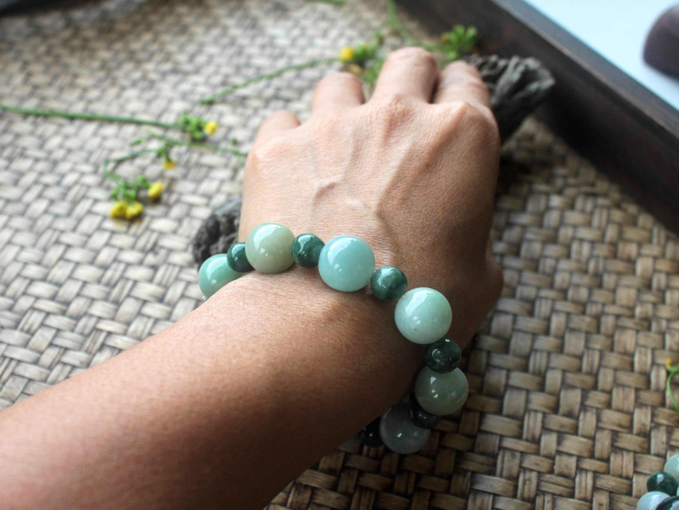 Celestial Companion, Highlighted Light Green With Dark Green Jadeite ...