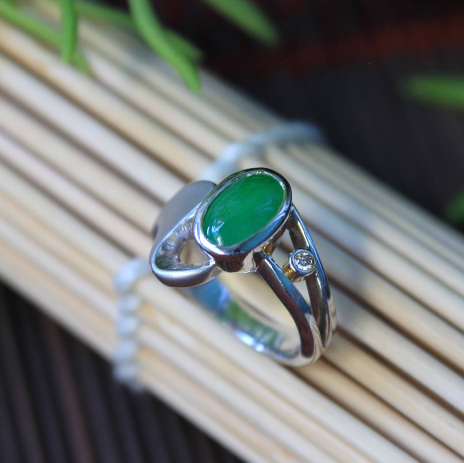 High Quality Perfect-green Jadeite Jade grade A and Diamond - Etsy
