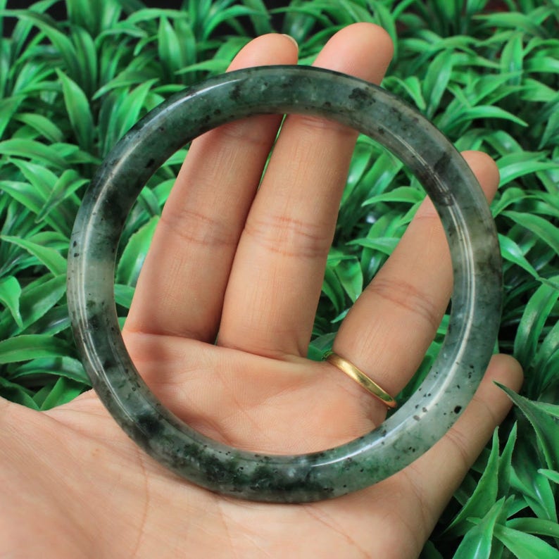 Unique Translucence 64 Mm. Jadeite Jade Bangle grade A - Etsy