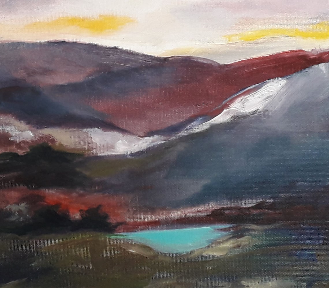 Green Lake, Contemporary Painting, Original Oil Painting. Abstract ...