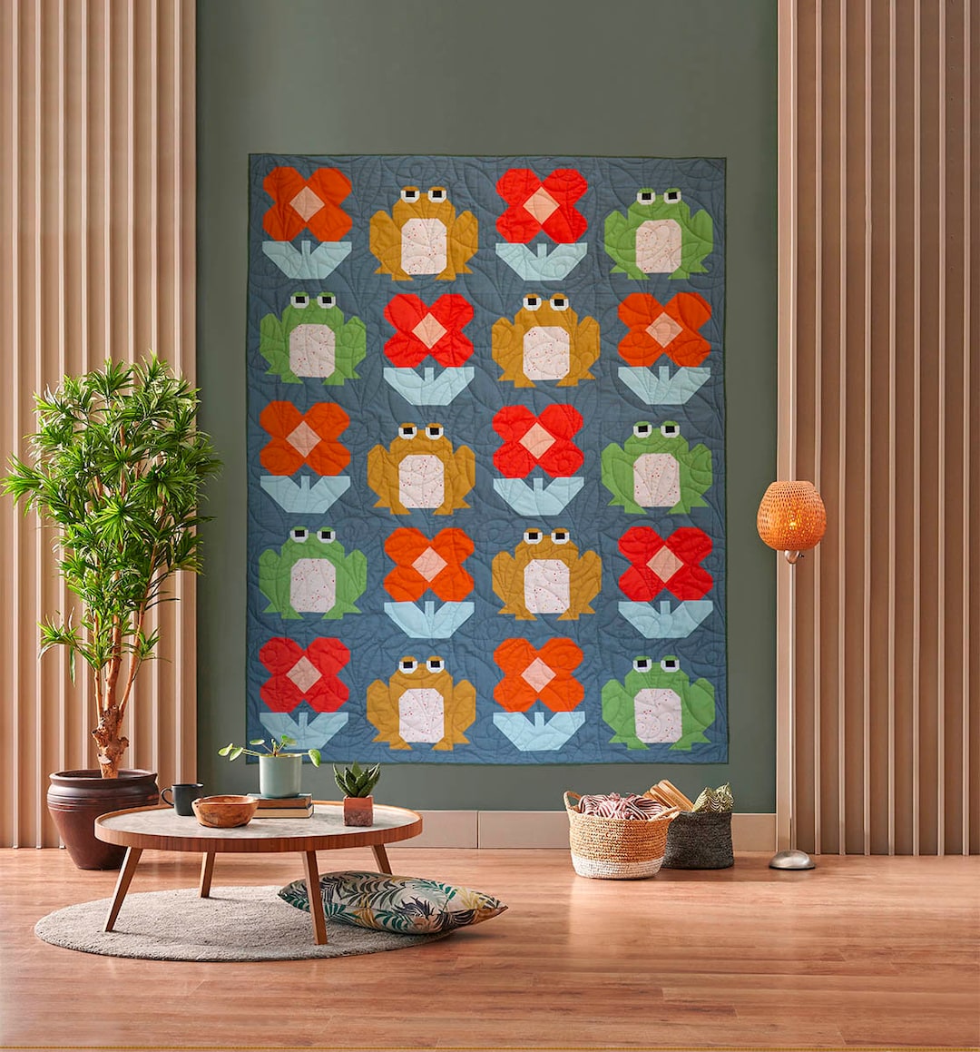 Freddy the Frog Quilt Pattern: Illustrated Lap Quilt (PDF) - Etsy