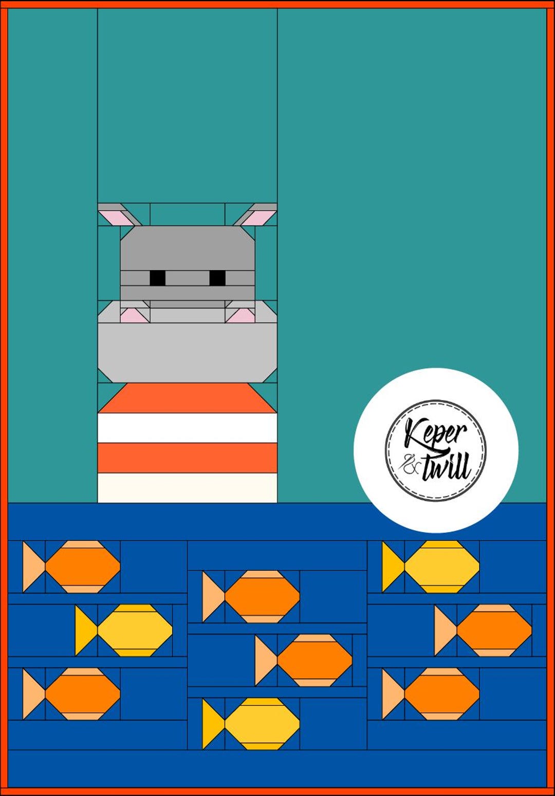 Hippo Quilt PDF Pattern – Baby Quilt & Mini Quilt – Beginner Friendly ...