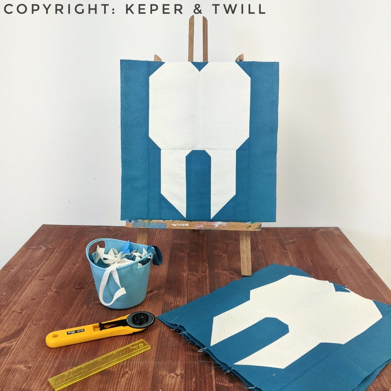 Tooth Quilt Block PDF Pattern With Step-by-step Instructions - Etsy