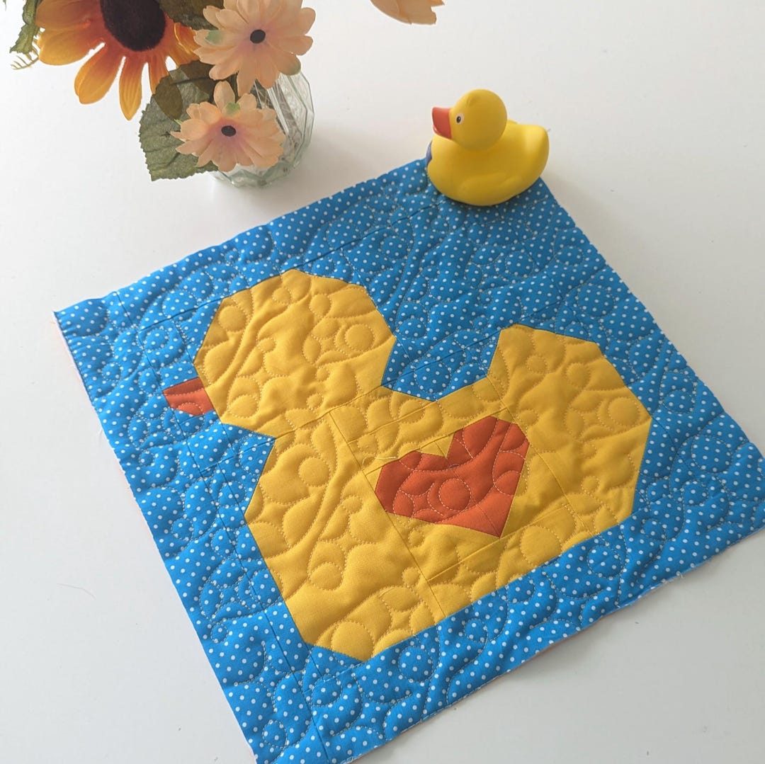 Rubber Duck Quilt Block Pattern – PDF Download – Traditional Quilting ...