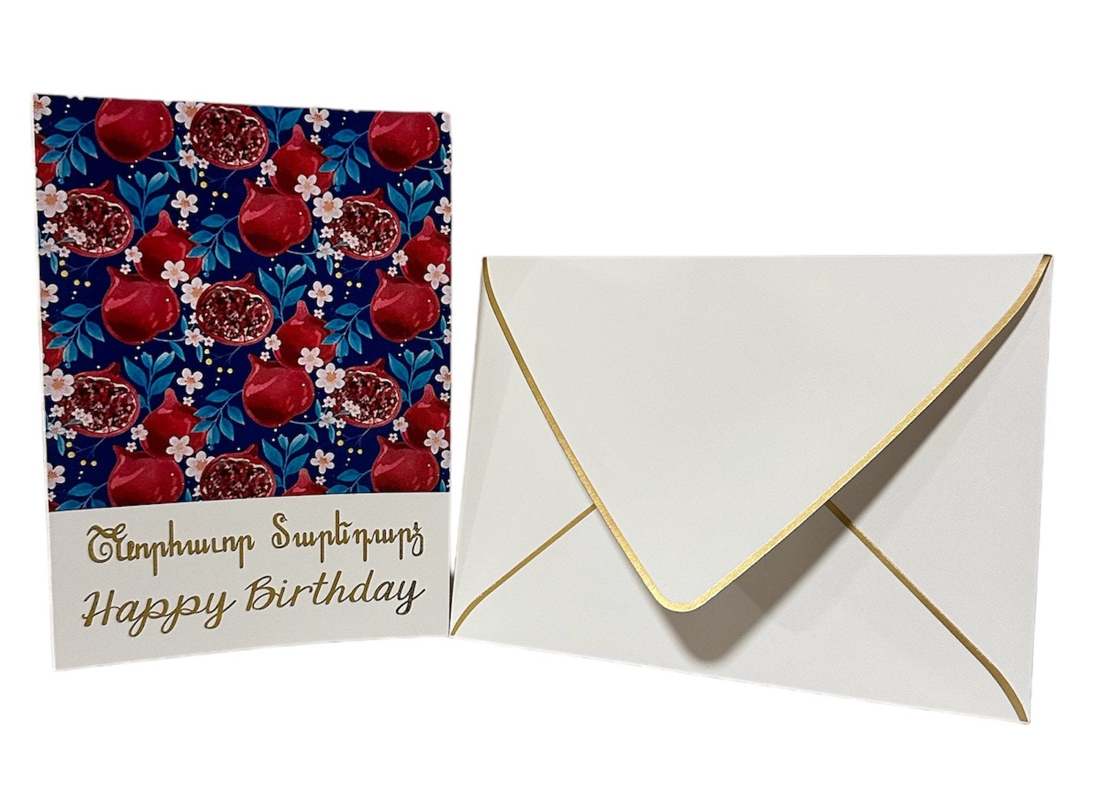 Handmade Armenian & English Happy Birthday Greeting Card With - Etsy