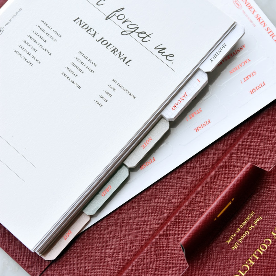 Plepic THUMBNAIL INDEX STICKERS Index Tabs Monthly Index Tabs Weekly ...