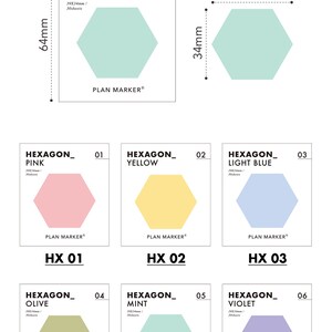 PAPERIAN Single Plan Marker HEXAGON Note Sticky Note Small Sticky Note ...