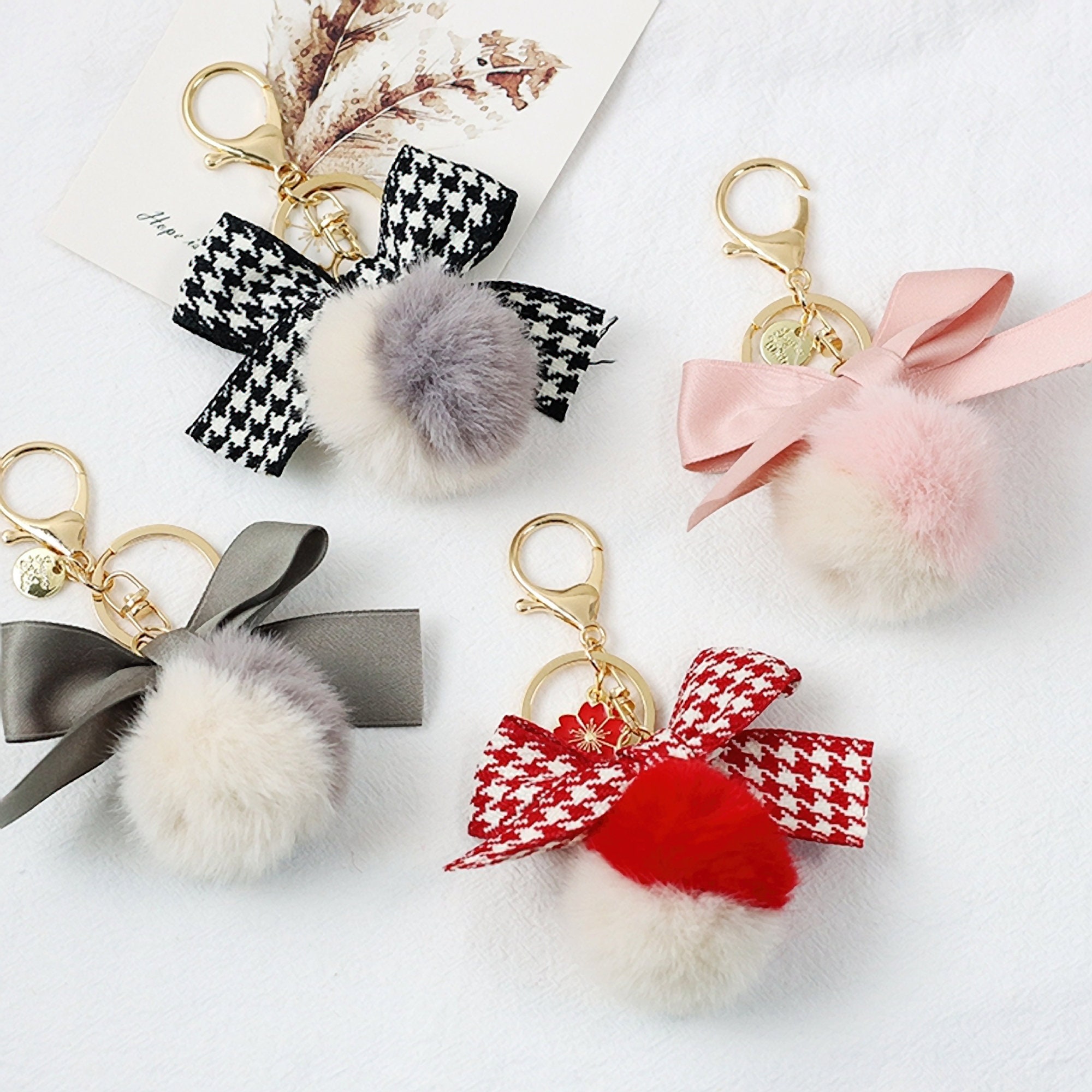 PINK SATIN Planner Charm Purse Charm Bag Charm Pom Pom Charm Pompom ...