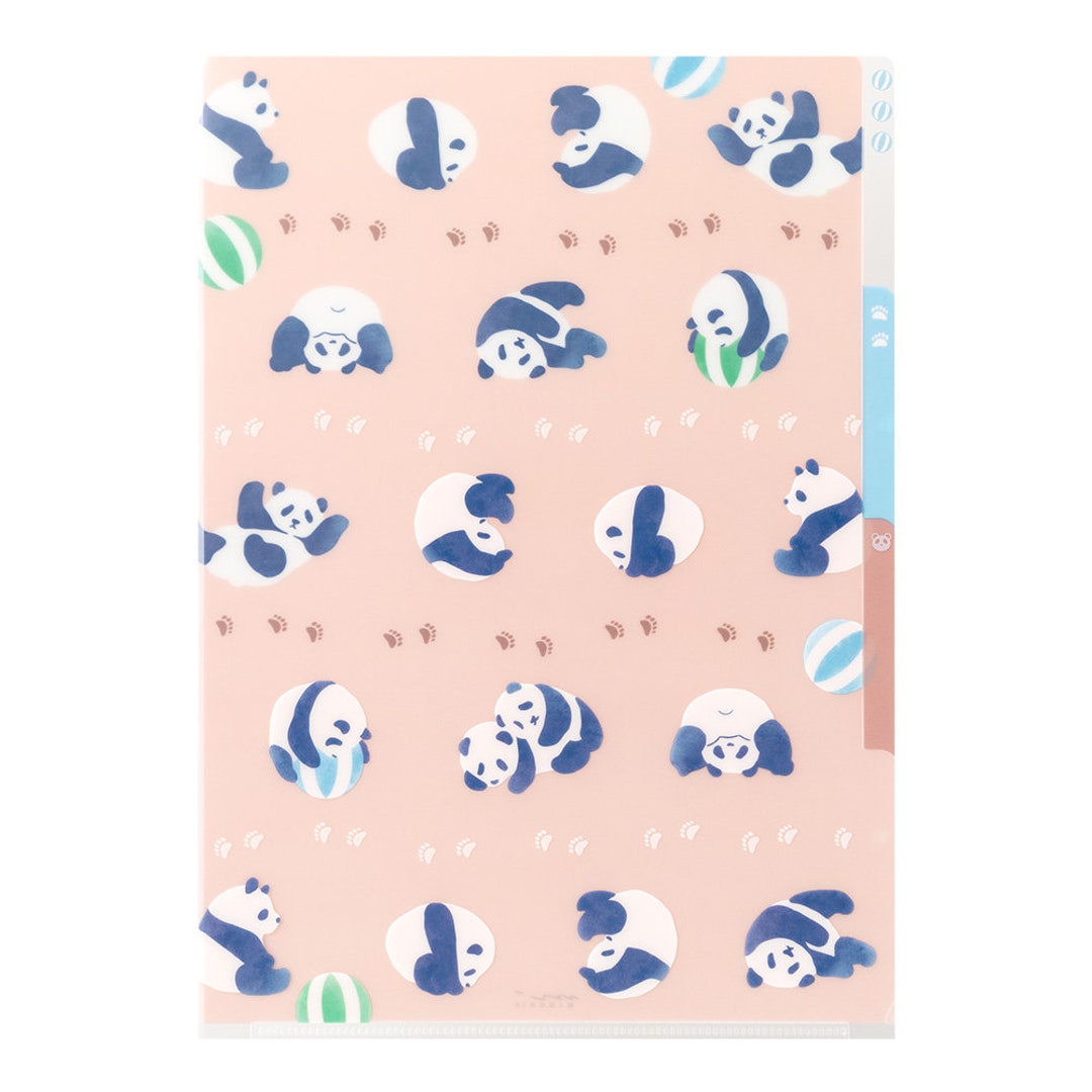 PANDA Midori A4 3 Pocket Clear Folder MD Folder Water Resistant Folder ...