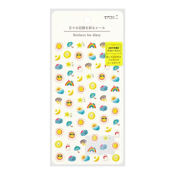 Midori WEATHER Sticker for DIARY Series Stickers Washi Tape | Etsy