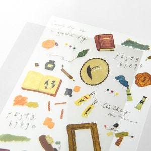 Midori Transfer Stickers STATIONERY BOOKS LIBRARY Print-on Stickers Rub ...