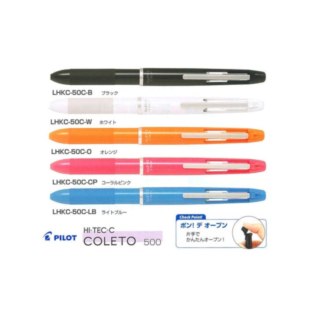 BLACK Pilot Hi-tec-c Coleto 500 | 4 Color Multi Pen Body - Etsy