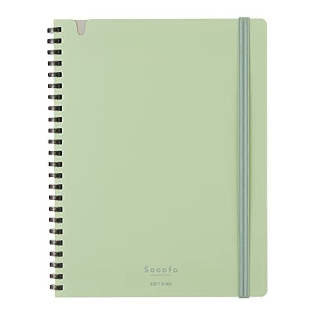 Kokuyo A5 SOOOFA GREEN Soft Ring Notebook 4mm GRID Kokuyo Soft Ring ...