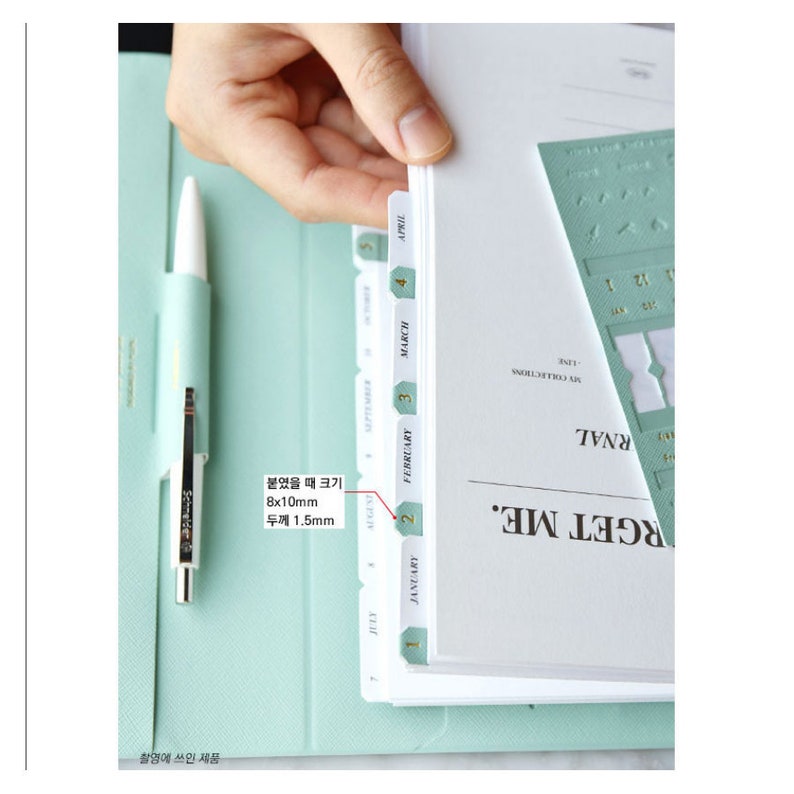 PLEPIC COLOR PU Classy Leather Index Tabs Monthly Index Tabs - Etsy