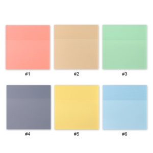 NEUTRAL TONES Translucent Transparent PET Color Vellum Sticky Notes 3 X ...