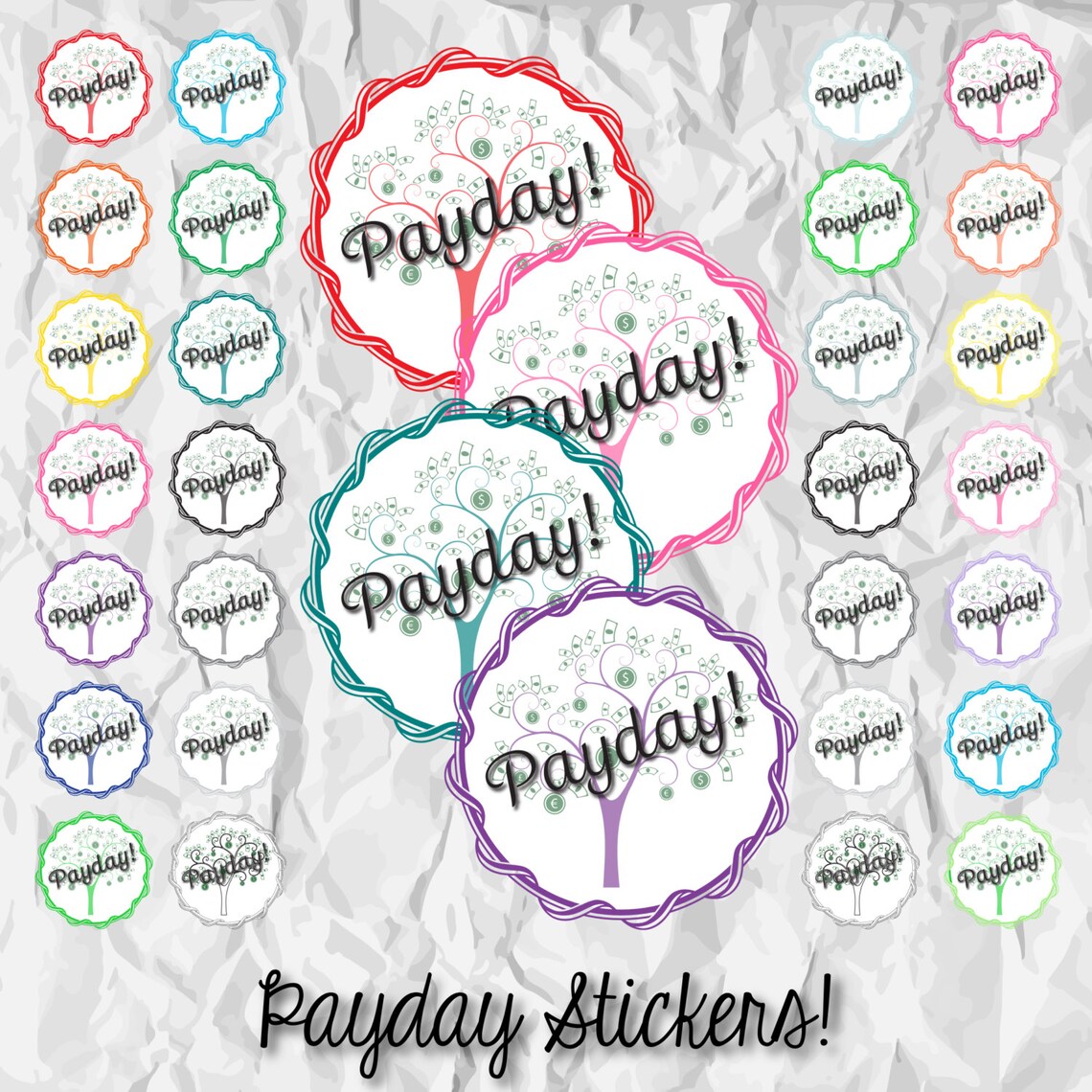 PRINTABLE & Cut File Silhouette Cut File Payday Pay Day Paycheck Money ...