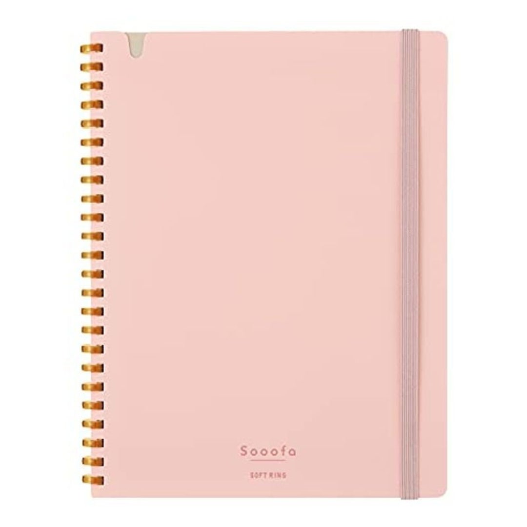 Kokuyo A5 SOOOFA PINK Soft Ring Notebook 4mm GRID Kokuyo Soft Ring ...