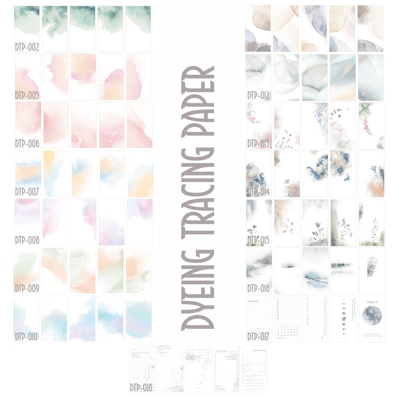 MU Lifestyle Many MOONS Dyeing Tracing Paper Ephemera Vellum Paper ...