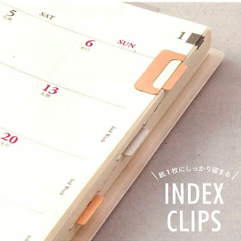 MIDORI Chiratto SILVER Metal Index Tabs Index Clips GRAY Index - Etsy