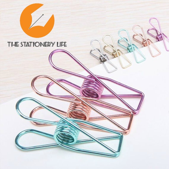 Medium silver binder clips store