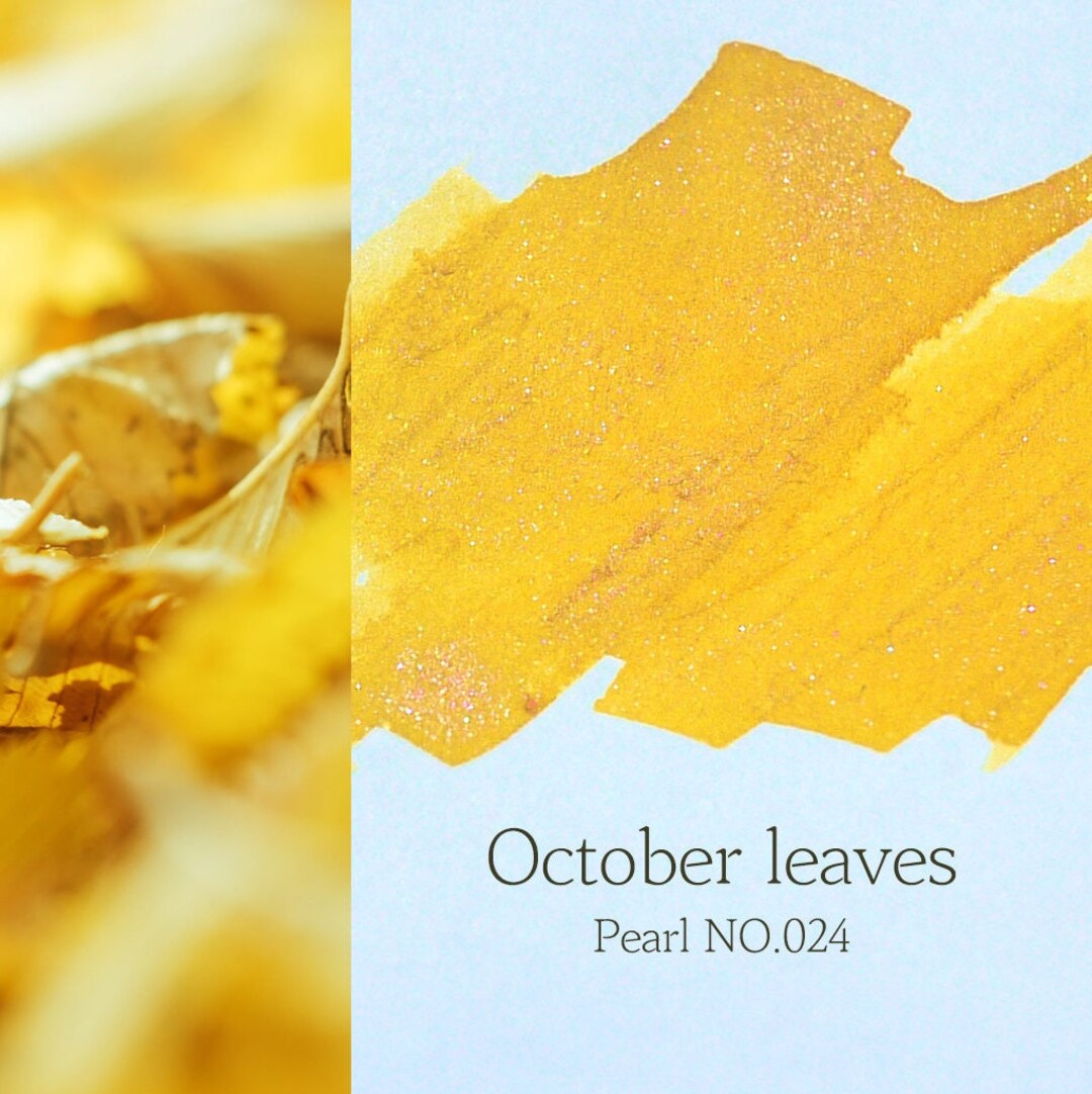 Dominant Industry Ink OCTOBER LEAVES Glitter Fountain Pen Ink Handmade ...