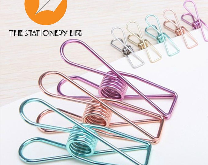 Rose Gold Copper Fish Clips Binder Clips Alligator Clip- Small, Medium ...