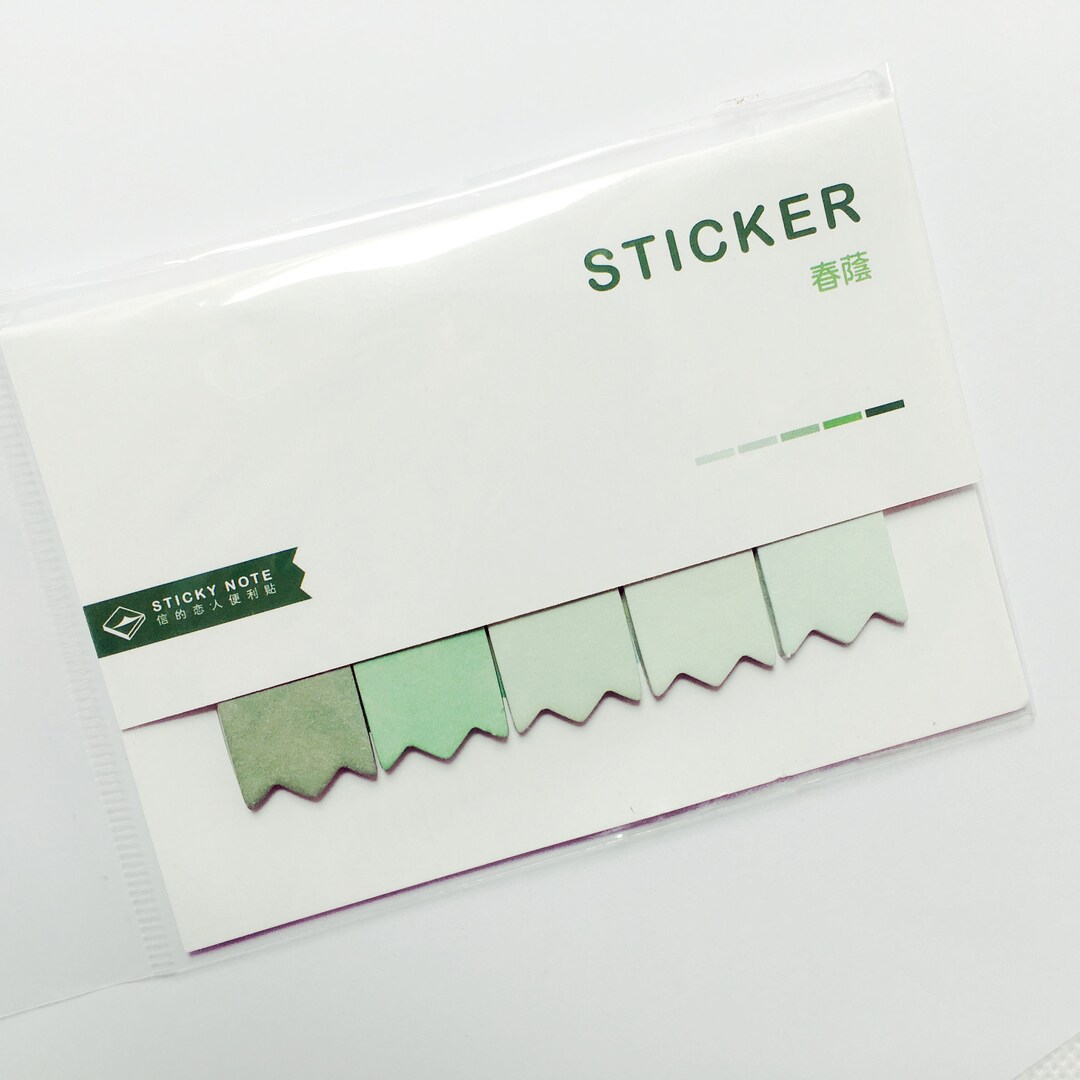 Angoo FRESH BAMBOO Short Sticky Notes Page Flags Index Tabs Banner ...