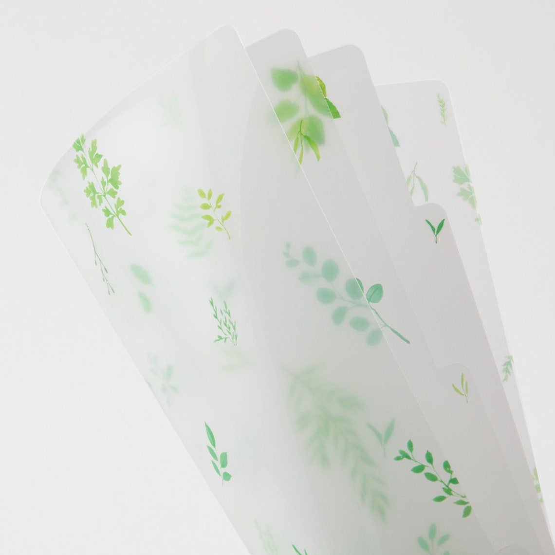 Midori A4 LEAVES 3 Pocket Clear Folder MD Folder Water Resistant Folder ...