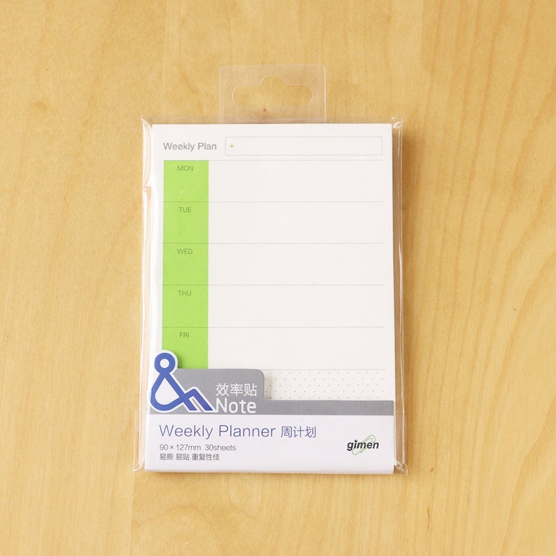 Gimen Paper Strong Sticky Note DAILY PLANNER Sticky Note - Etsy