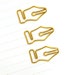 Fountain Pen Nib Paper Clip GOLD Nib Paper Clip Gold Fastener Clip Nib ...