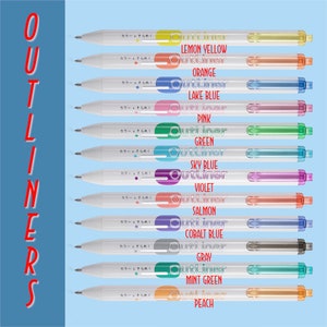 Metallic Outliners Set or Single Retractable Ink Pen 1.0mm | LEMON ...