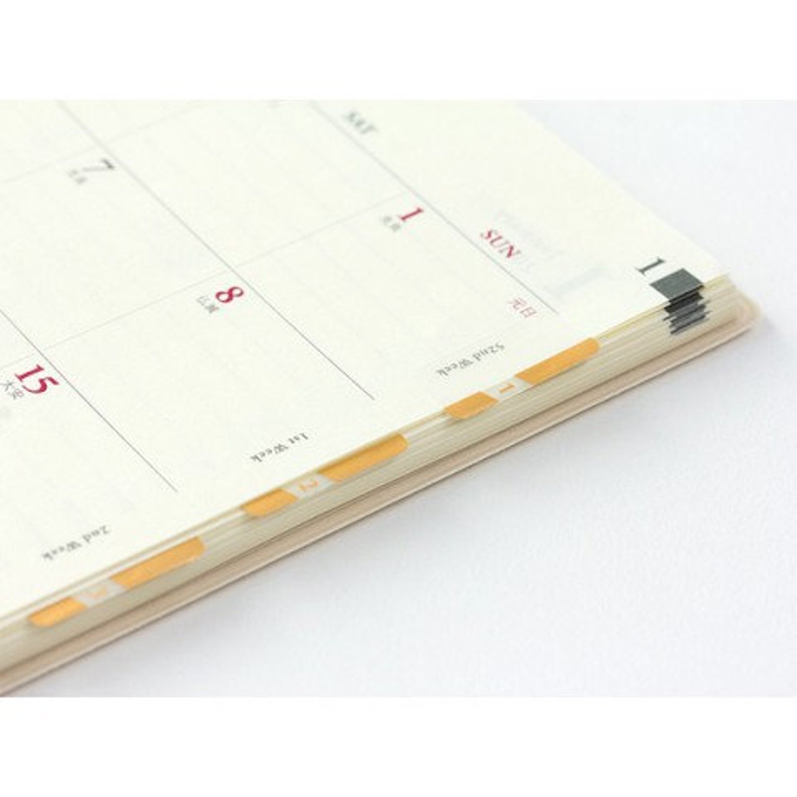 MIDORI Chiratto Index Label Months Gold Colors Planner Index Tabs ...