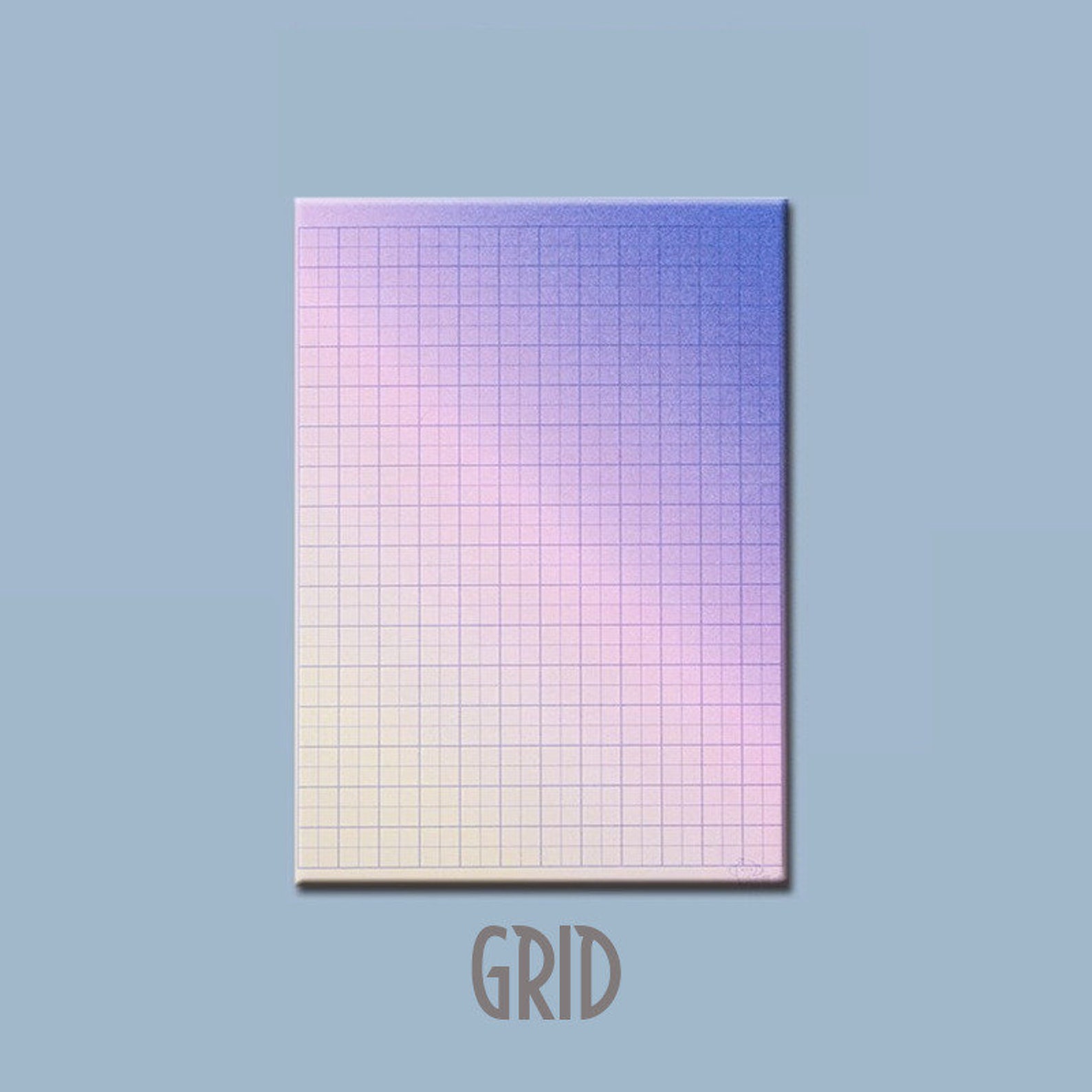 Korean GRADIENT RULED MEMO Notepads Blank Notepad Checkered Notepad ...