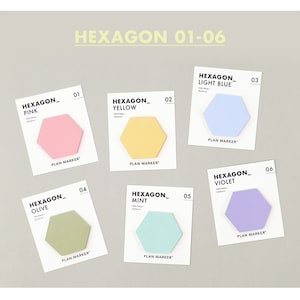 PAPERIAN Single Plan Marker HEXAGON Note Sticky Note Small Sticky Note ...
