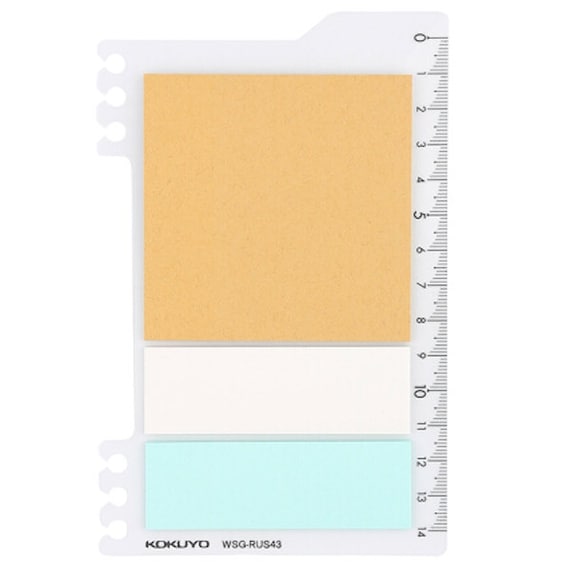Kokuyo 2way KRAFT & BLUE Sticky Pads Loose Leaf Smart Ring | Etsy