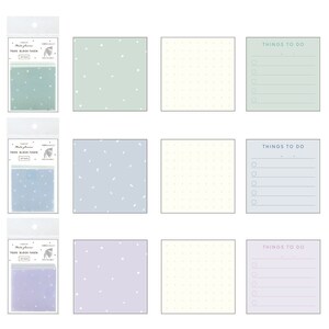 Labclip BEIGE to Do Block Fusen Sticky Notes Dot Grid Sticky Notes ...